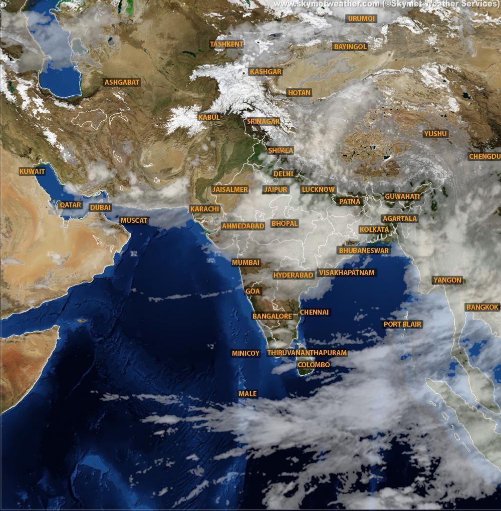 Satellite Image Of Cloud Over India