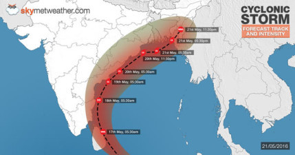 Latest news and update on Cyclone Roanu in Bay of Bengal | Skymet ...