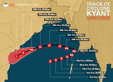 Cyclone Kyant News : Latest news and update on Cyclone Kyant News