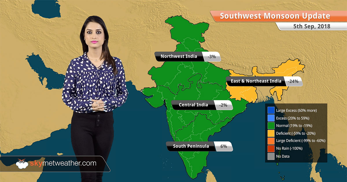 Monsoon Forecast for Sep 6, 2018: Monsoon rains in Odisha, Chhattisgarh ...