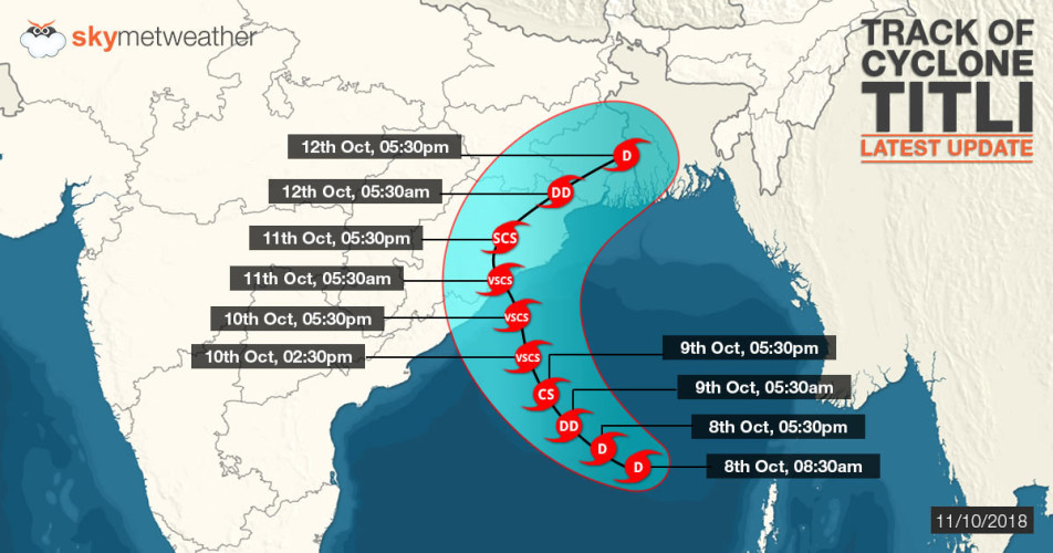 [Hindi] Very Severe Cyclone Titli hits Gopalpur; torrential rains wreak ...