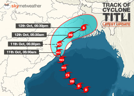 [Hindi] Cyclone 'Titli' intensifying; become very severe cyclone soon ...
