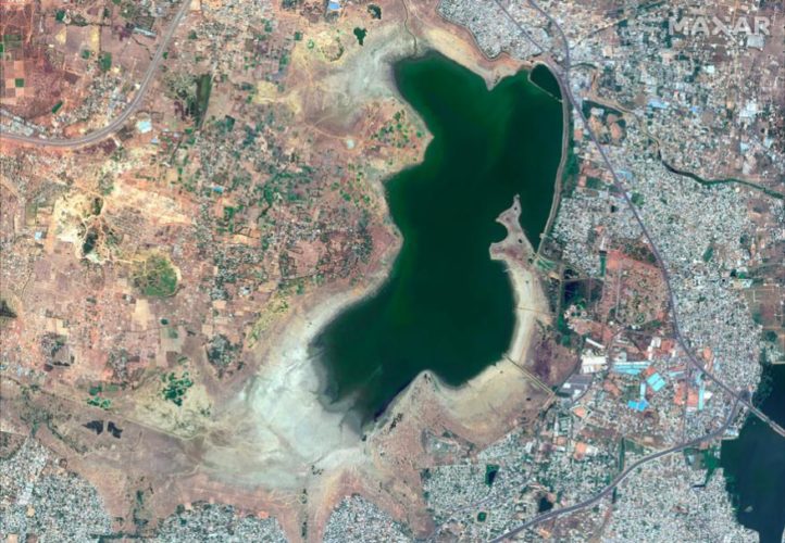 Chennai water crisis: Before and after satellite images that show lakes ...