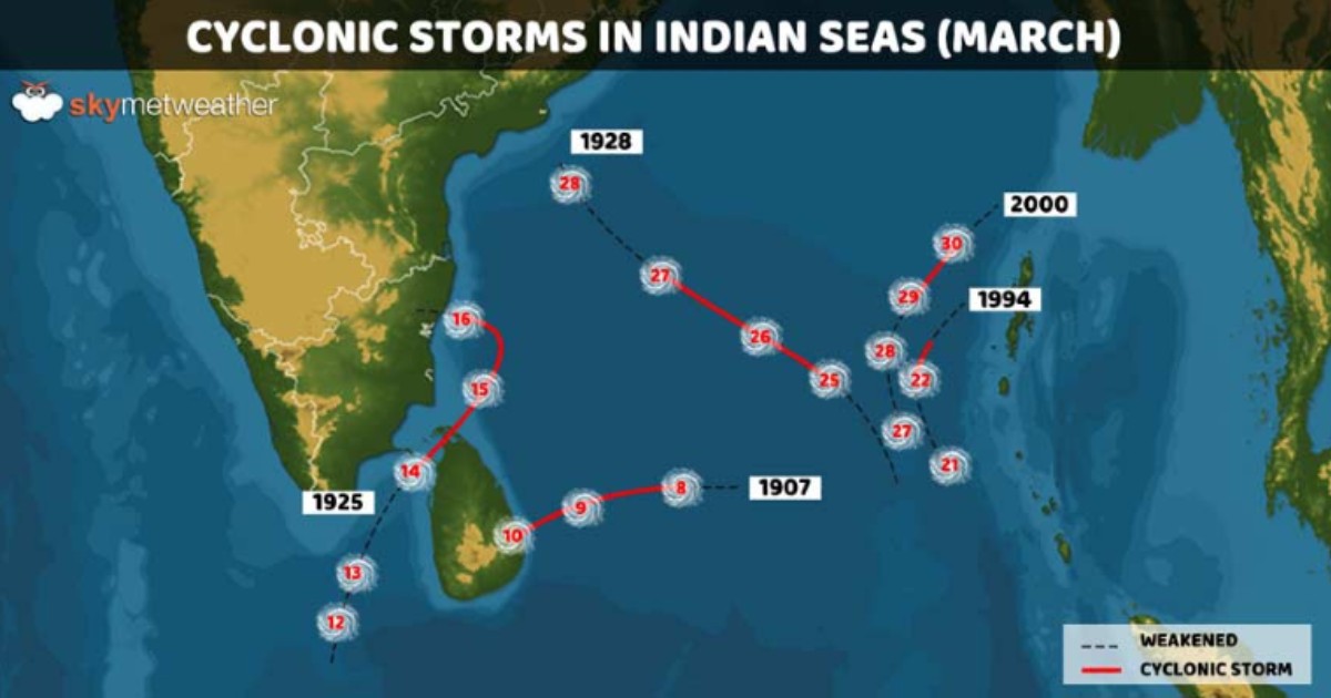 March Witnessed Only Five Cyclones In Indian Seas In Span Of 121 Years ...