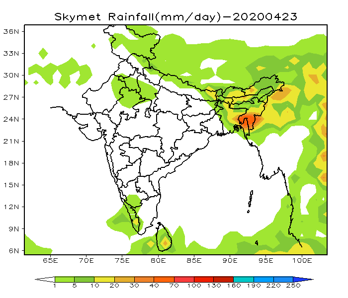 15 days rainfall forecast for all the cities and states of India