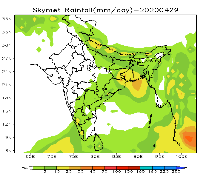 15 days rainfall forecast for all the cities and states of India