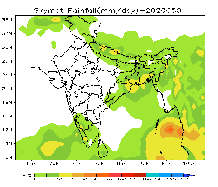 15 days rainfall forecast for all the cities and states of India