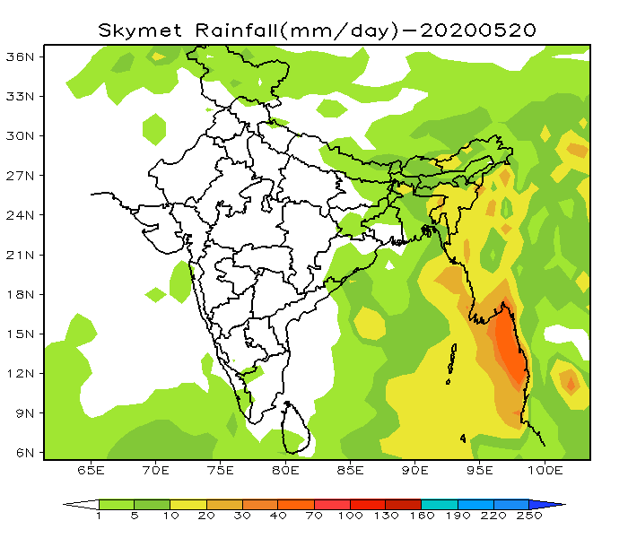 15 days rainfall forecast for all the cities and states of India