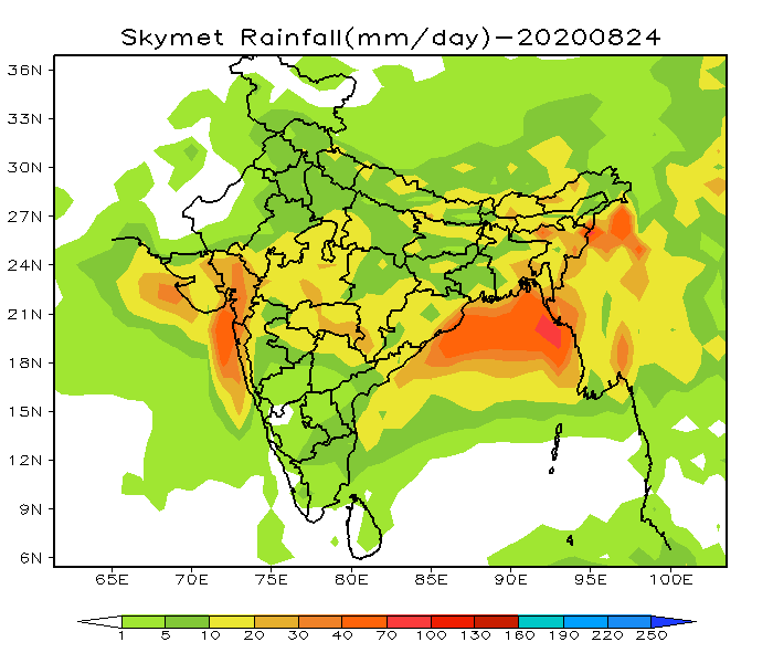 15 days rainfall forecast for all the cities and states of India