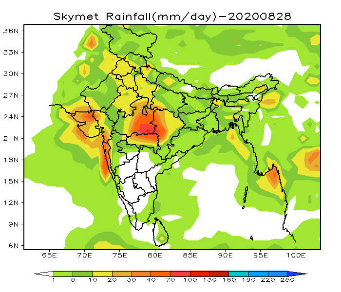 15 days rainfall forecast for all the cities and states of India