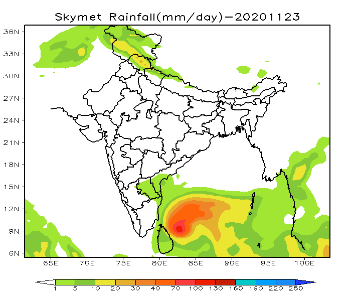 15 days rainfall forecast for all the cities and states of India