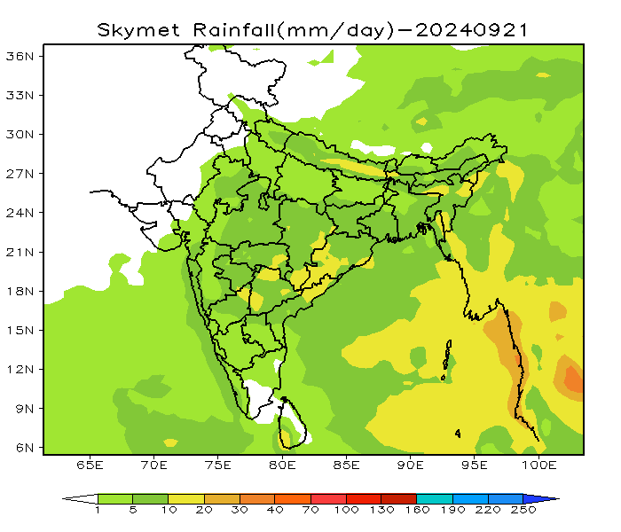 15 days rainfall forecast for all the cities and states of India